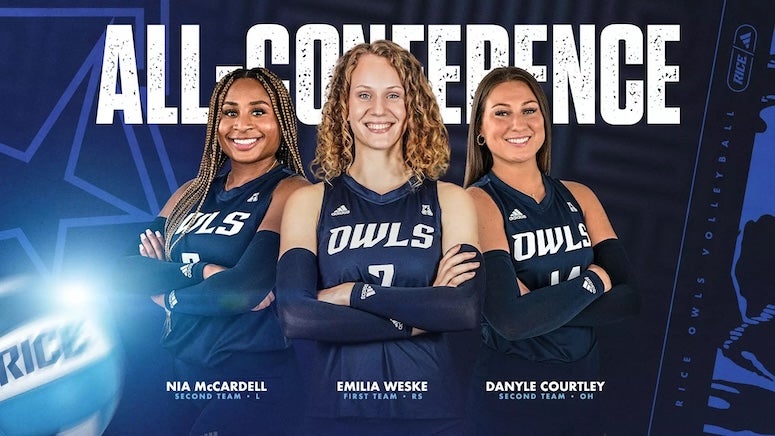 Three Owls receive AAC All-Conference honors | Rice News | News and ...